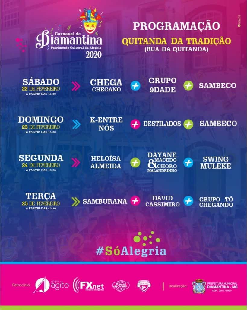O que tem para fazer no Carnaval de Diamantina